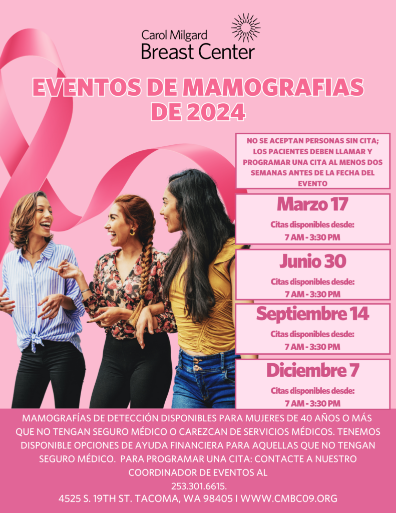 Screening Mammogram Events - Carol Milgard Breast Center