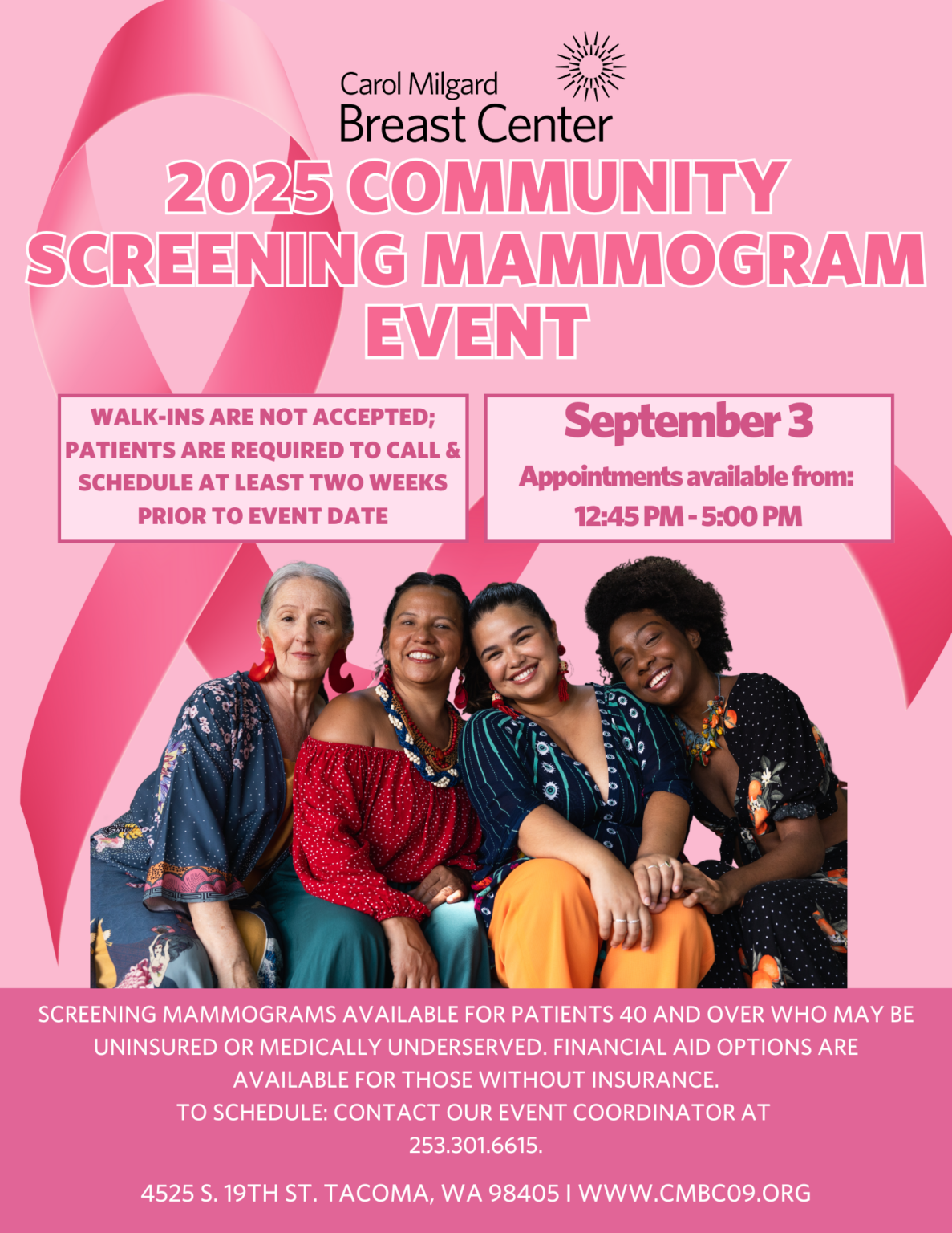 Screening Mammogram Events - Carol Milgard Breast Center